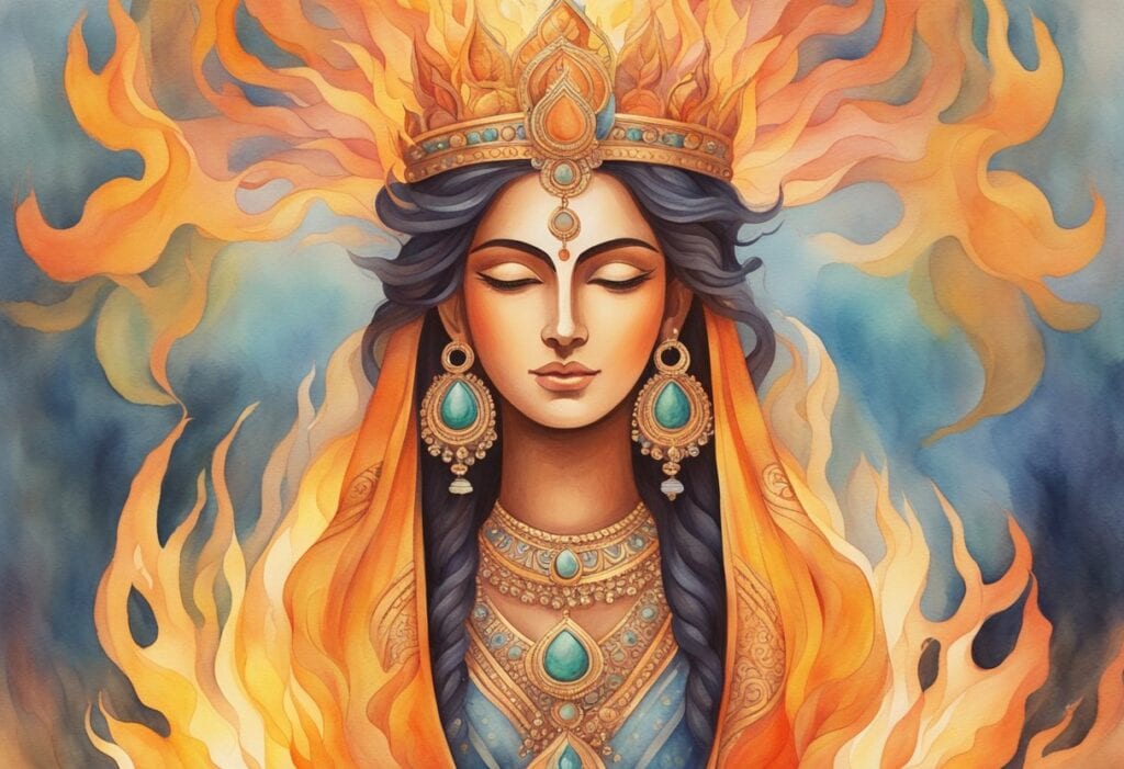 Hindu Goddess Agneya (The Mystical Flame Divinity) - witchymagicks.com
